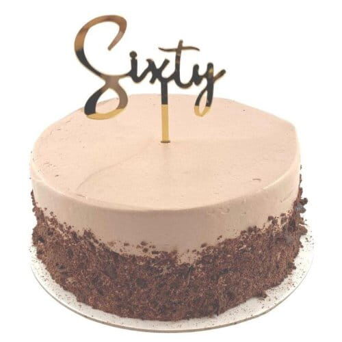 Gold Sixty 2mm Acrylic Birthday Cake Topper | Shop 10,000+ Party ...