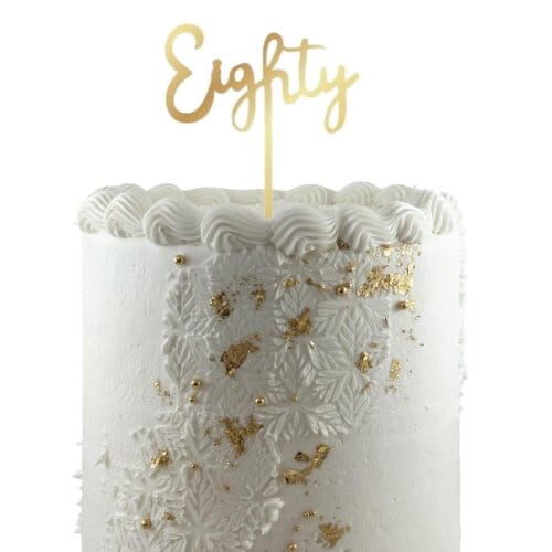 Gold Eighty 2mm Acrylic Birthday Cake Topper | Shop 10,000+ Party ...