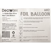 Air-Fill Neon Azure Blue Spike Star Foil Balloon | Shop 10,000+ Party ...