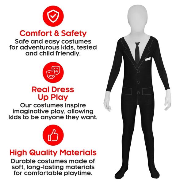Child Slenderman Morphsuit Costume Medium 7-9 Yrs | Shop 10,000+ Party ...