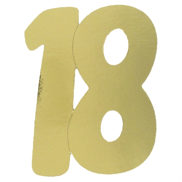 Cutout Small Foil 18 Gold Pk1 - N/A