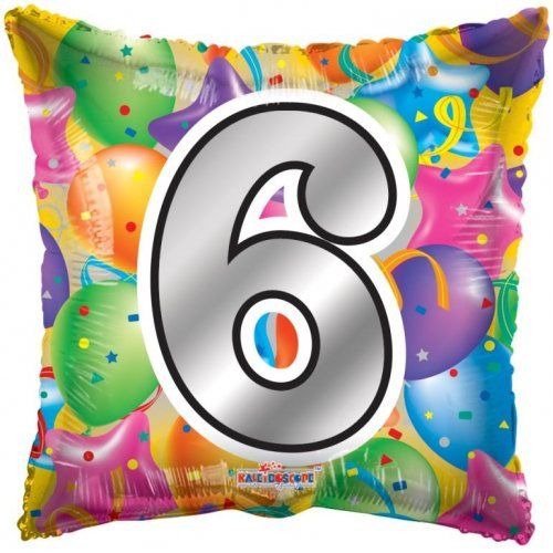 Number 6 Foil Balloon Pk 1 - Foil Balloons - Shindigs.com.au