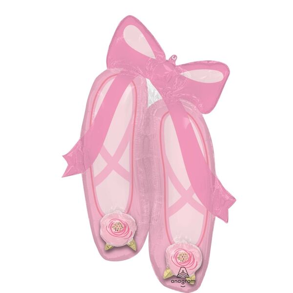 Pink Ballet Slippers 3D Rosette Supershape Foil Balloon | Shop 10,000 ...