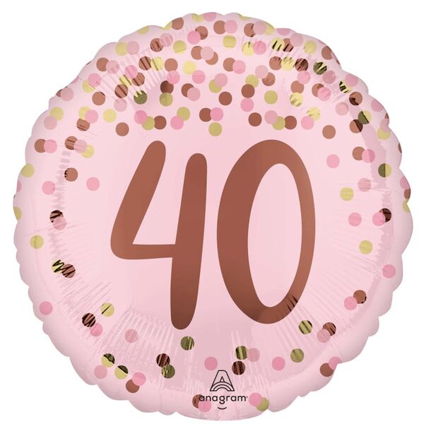 Pretty Pink 40th Birthday Foil Balloon 43cm | Shop 10,000+ Party ...