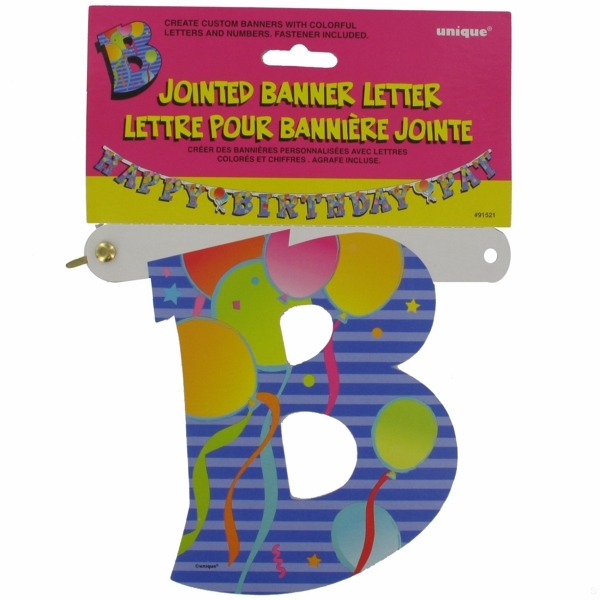Banner Jointed Letter B Pk1 - Unique