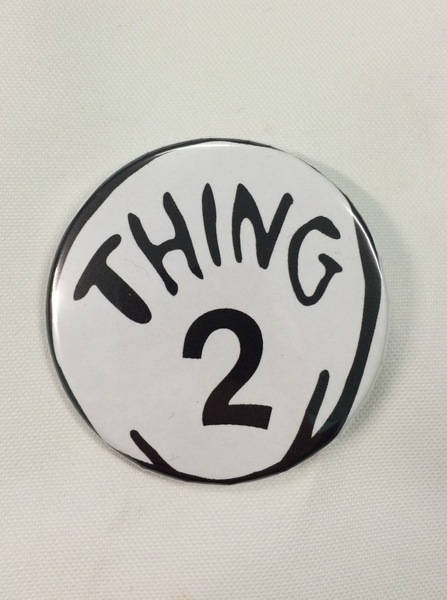 Dr Seuss Thing 2 Badge Pk 1 - Party Costumes - Shindigs.com.au
