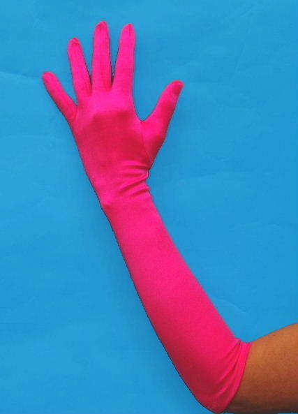 Pink Satin Gloves Pk 2 - Fancy Dress Gloves - Shindigs.com.au