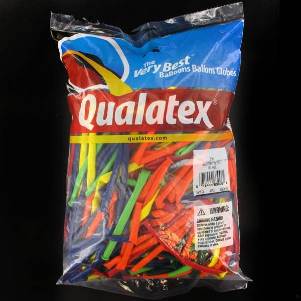 Qualatex Modelling Balloons Carnival Assorted 260Q Pk250