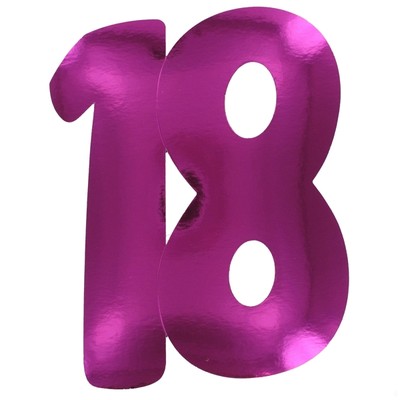 Cutout Large Foil 18 Hot Pink Pk1 - N/A